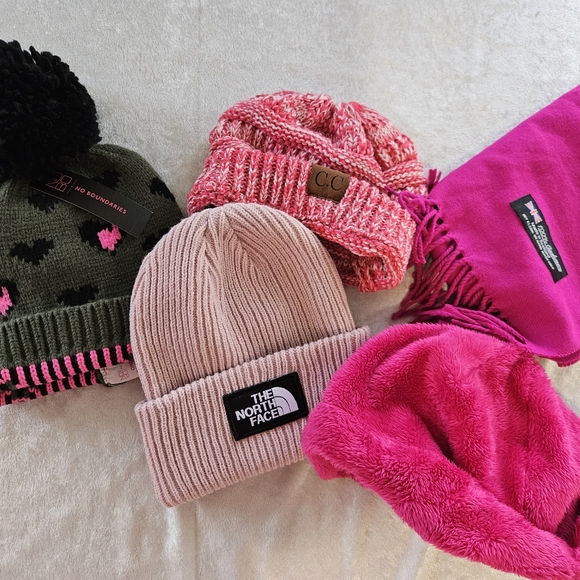Accessories | Scarf In Cashmere And Stocking Caps Pink Winter ...